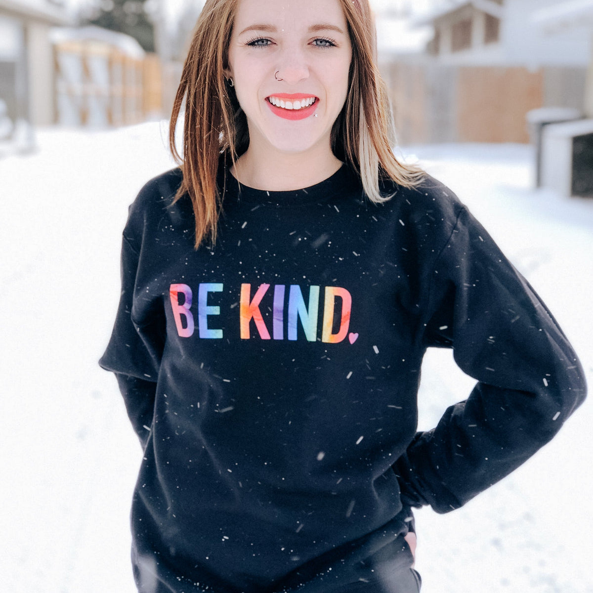 Be Kind Cozy Crew Neck Sweater - Rainbow – Blonde Ambition Apparel